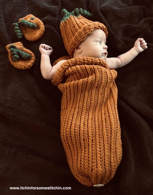 Cozy Autumn Delight: Pumpkin Crochet Baby Sleep Set