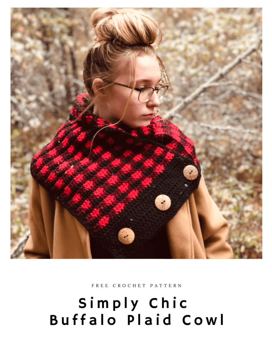 Free Crochet Pattern: Buffalo Plaid Cowl - Cozy Winter Accessory