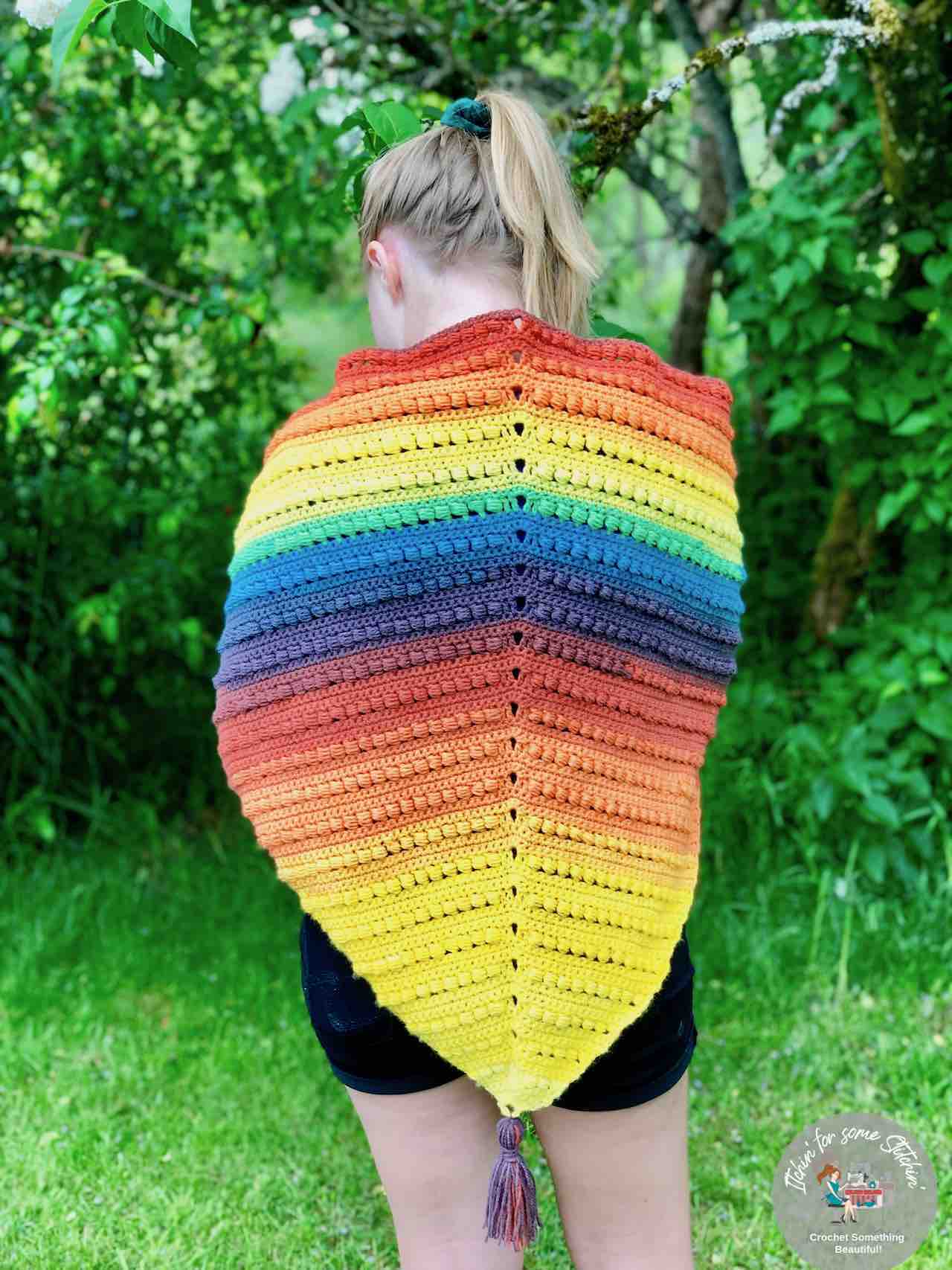 Bead Stitch Triangle Shawl Crochet Pattern - Elegance in Every Stitch