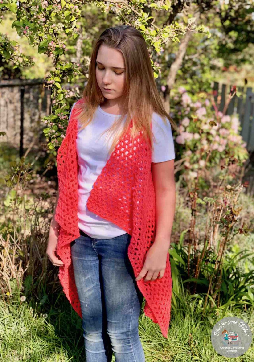 Crochet Waterfall Cardigan - Itchin' for some Stitchin'