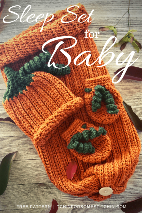 Cozy Autumn Delight: Pumpkin Crochet Baby Sleep Set