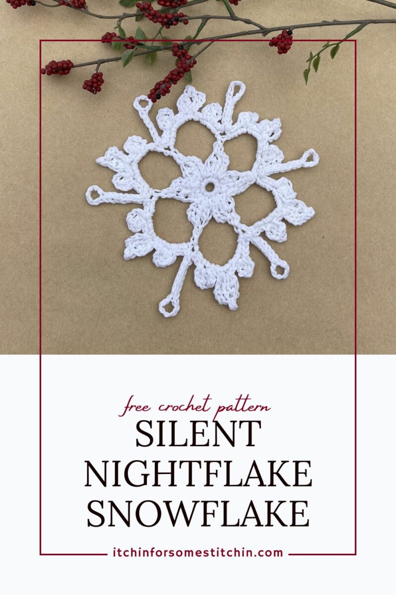Serene Crochet Snowflake: Capturing the Beauty of a Peaceful Winter Night