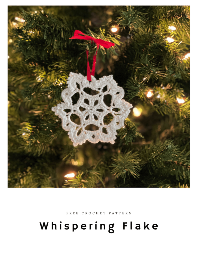 Whispering Flake: A Delicate Lace Crochet Snowflake Design