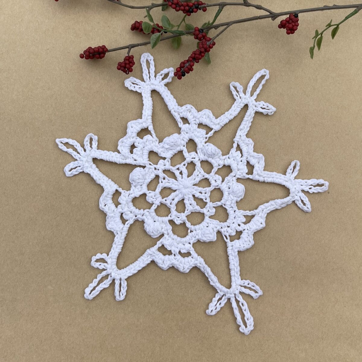 Create a Frosty Crochet Snowflake for Winter Decor